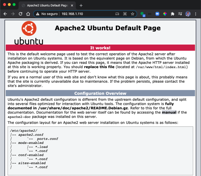 Tutorial: Instalar Servidor web en Ubuntu Server 20.04 - jcastaneda